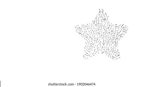 3d Rendering Symbol Star Rounded Points Stock Illustration 1902046474 ...