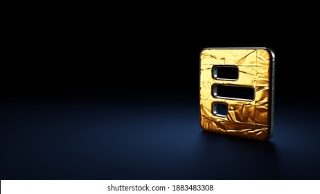 3d Rendering Symbol Three Horizontal Lines Stock Illustration ...