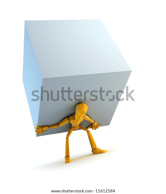 3d Rendering Symbolic Man Load Stock Illustration 11612584 | Shutterstock