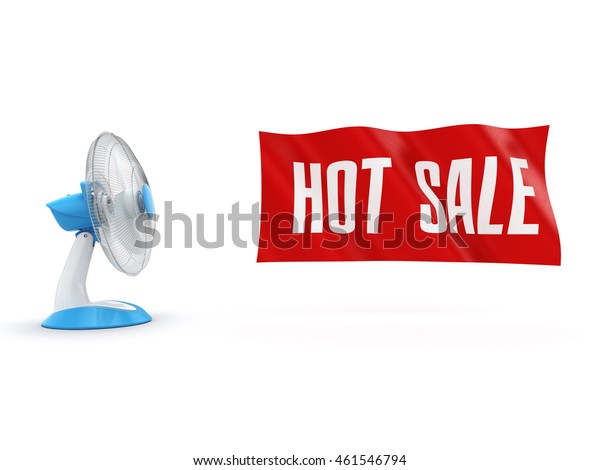 3d Rendering Table Fan Banner Sales Stock Illustration 461546794 ...