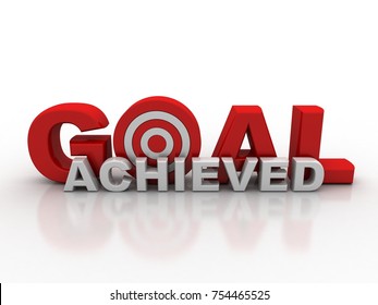 3d Rendering Target Goal Achieved Stock Illustration 754465525 ...