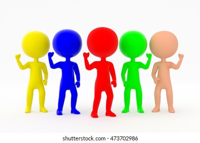 Four Friends 3d Icon This 3d Stock Illustration 134209556 | Shutterstock