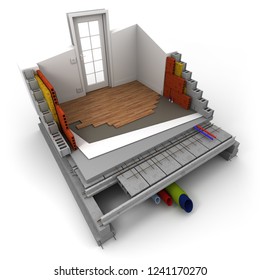 3d Rendering Technical Construction Concept Stock Illustration ...