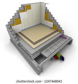 3d Rendering Technical Construction Concept Stock Illustration ...