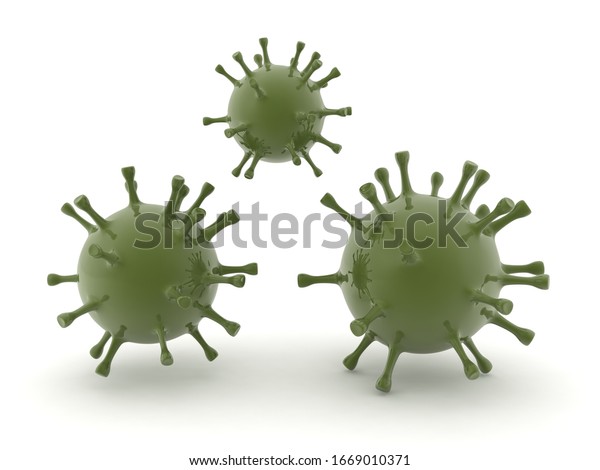 3d Rendering Three Germ Bacteria Microbes Stock Illustration 1669010371 ...