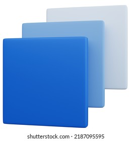 3d Rendering Three Layers Blue Isolated Stock Illustration 2187095595 ...
