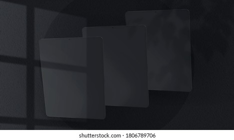 3d Rendering Three Tablets Front Portrait Stock Illustration 1806789706 ...