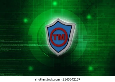 3d Rendering Tm Trade Mark Sign Stock Illustration 2145642157 ...