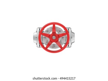 3d Rendering Top View Metal Valves Stock Illustration 494415217 ...