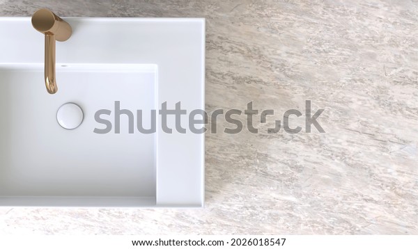 3d Rendering Top View White Ceramic Stock Illustration 2026018547 ...