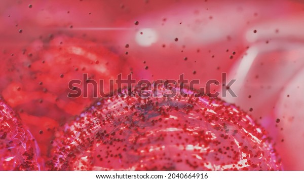 3D rendering of the tumor cell surface with membrane receptors and ...