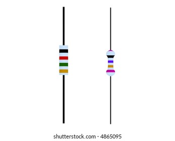 3d Rendering Two Resistors Isolated On Stock Illustration 4865095 ...