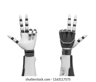 3d Rendering Two Robotic Arms All Stock Illustration 1157227936 ...