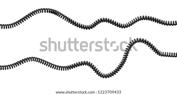 3d Rendering Two Strings Spiral Rubber Stock Illustration 1223709433