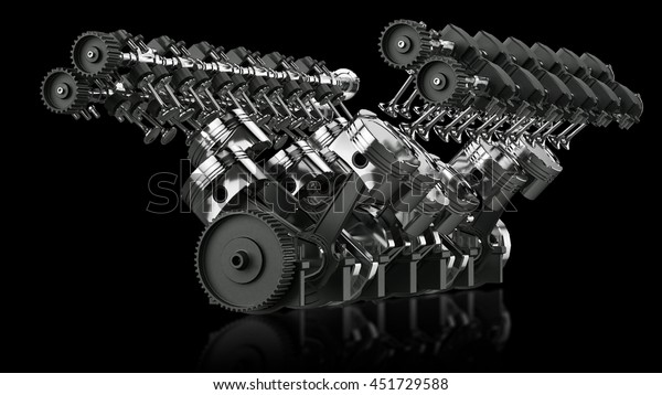 3d Rendering V12 Engine Stock Illustration 451729588 | Shutterstock