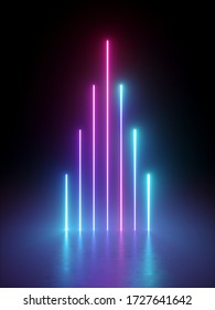 3d Rendering Vertical Glowing Lines Isolated Stock Illustration ...