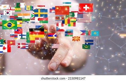 3d Rendering Virtual World Map All Stock Illustration 2150981147 ...