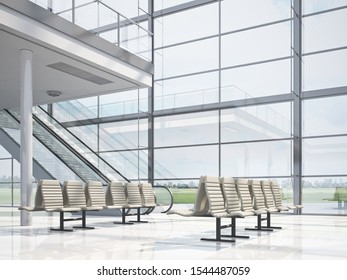3d Rendering Waiting Area Stock Illustration 1544487059