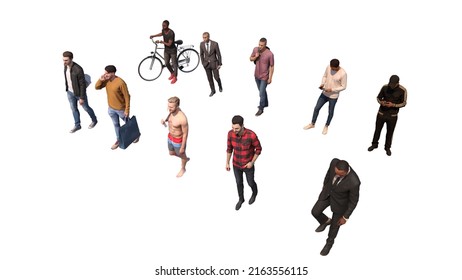 883 Man walking top view white background Stock Illustrations, Images ...