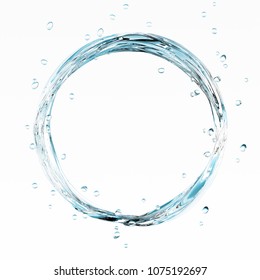 Circle Made Water Splashes Isolated On Stock Photo 1569770914 ...