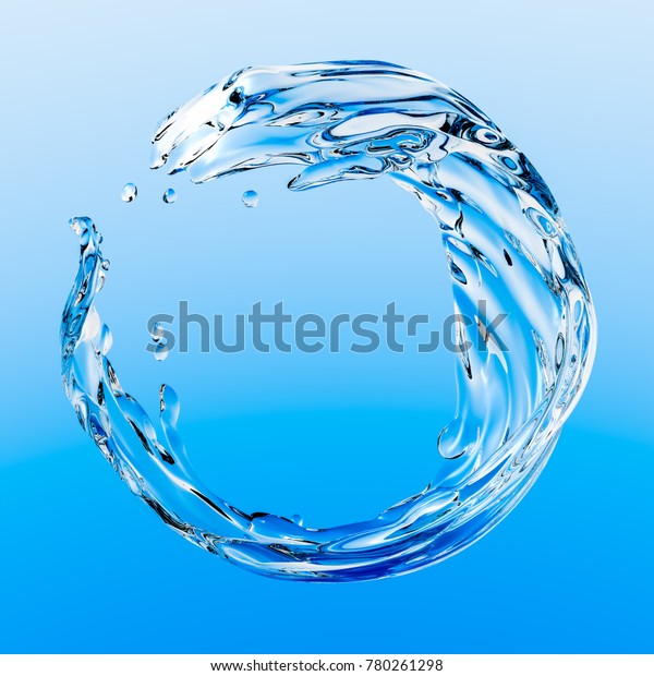 3d Rendering Water Ring Stock Illustration 780261298