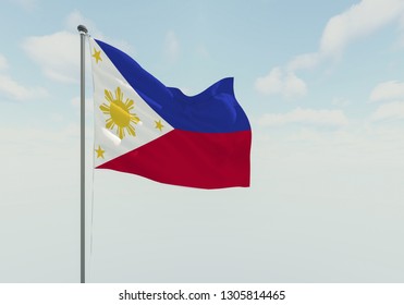 Philippines National Flag Waving Wind On Stock Photo (Edit Now) 1707082492
