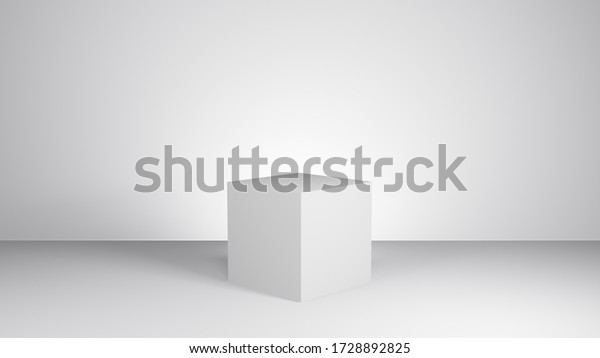 3d Rendering White Box Model Platform Stock Illustration 1728892825 ...