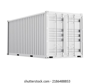 3d Rendering White Cargo Container On Stock Illustration 2186488853 ...