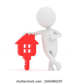 White 3d Man Small Green House Stock Illustration 247181080 | Shutterstock