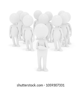 3d Rendering White Cartoon Man Standing Stock Illustration 1059307331 ...