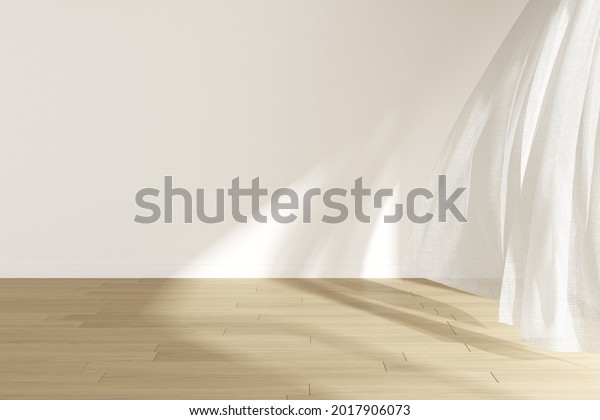 3d Rendering White Empty Room Curtain Stock Illustration 2017906073 ...