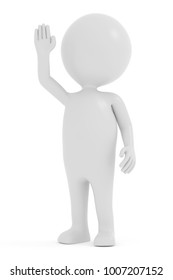 3d Rendering White Man Raise One Stock Illustration 1007207152 ...