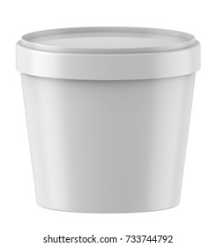 Vector White Blank Food Plastic Tub Stock Vector (Royalty Free) 530696362