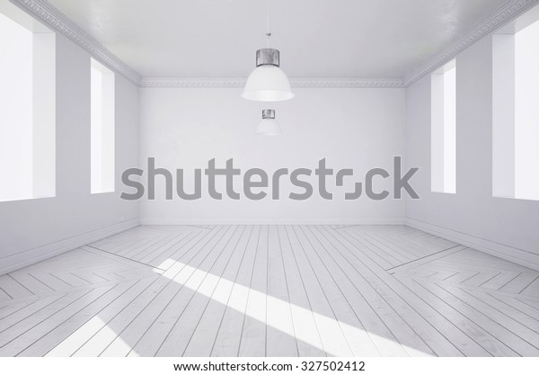 3d Rendering White Room Stock Illustration 327502412