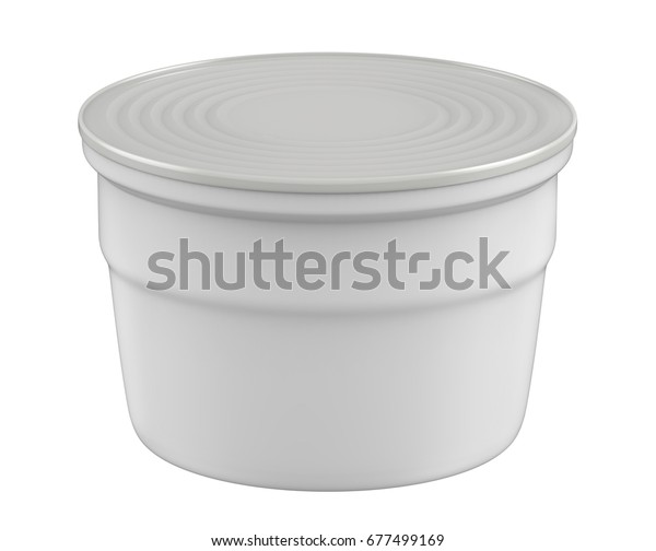 3d Rendering White Round Plastic Tub Stock Illustration 677499169 ...