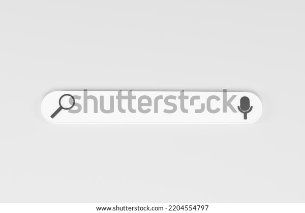 3d Rendering White Search Bar Isolated Stock Illustration 2204554797 ...