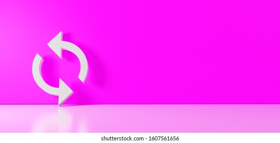 3d Rendering White Symbol Loading Arrows Stock Illustration 1607561656 ...