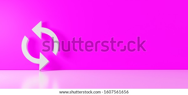 3d Rendering White Symbol Loading Arrows Stock Illustration 1607561656 ...