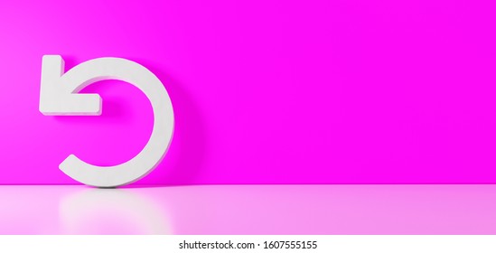 3d Rendering White Symbol Undo Arrow 스톡 일러스트 1607555155 | Shutterstock