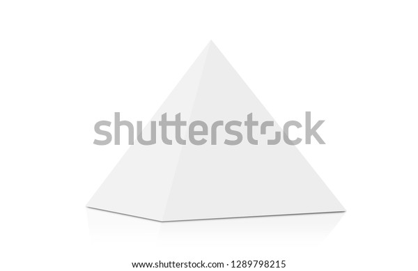 3d Rendering White Triangle Carton Isolated Stock Illustration ...