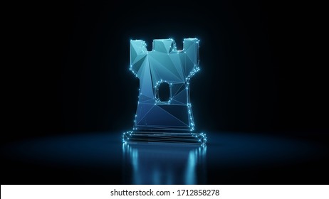 3d Rendering Wireframe Digital Techno Neon Stock Illustration ...