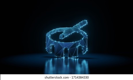 3d Rendering Wireframe Digital Techno Neon Stock Illustration ...