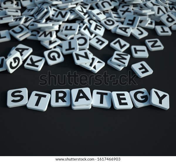 3d Rendering Word Strategy Writen Letter Stock Illustration 1617466903 ...