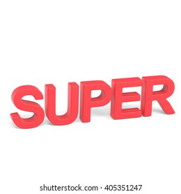 3d Rendering Word Super Isolated On Stock Illustration 405351247 ...