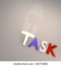 3d Rendering Word Task Isolated On: ภาพประกอบสต็อก 449772805 | Shutterstock