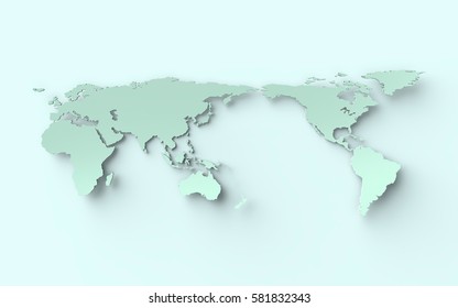 3d World Map 스톡 일러스트 151716107 | Shutterstock