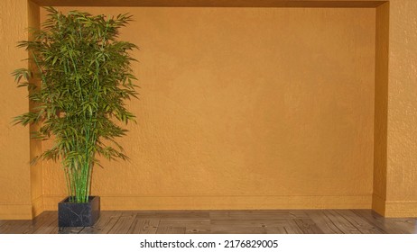 3d Rendering Yellow Plaster Wall House Stock Illustration 2176829005 ...