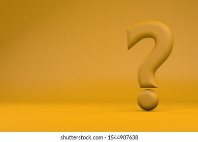 3d Rendering Yellow Question Mark On 스톡 일러스트 1544907638 | Shutterstock