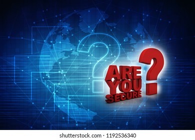 3d Rendering You Secure Question Mark 스톡 일러스트 1245225784 | Shutterstock