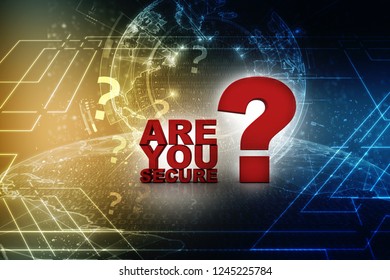 3d Rendering You Secure Question Mark Stock Illustration 1245225784 ...
